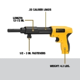 Buy DeWalt DDF211022P Powder Actuated Single-Shot Fastening Tool, 1/2 ...